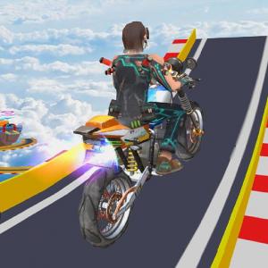 Mega Ramp Stunt Moto – Reach the finish line within two minutes